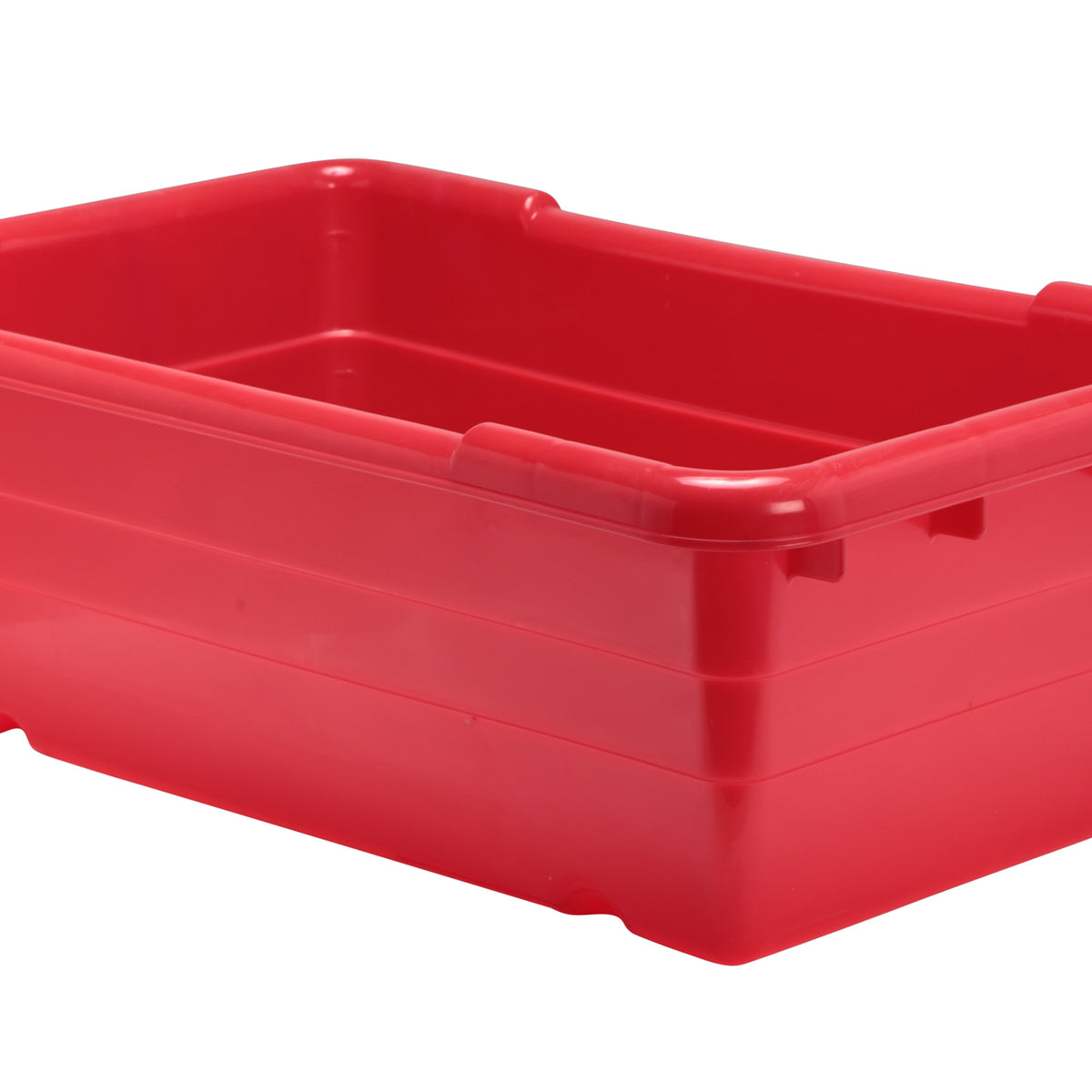 Plastic Lug, 8" Deep, Stackable/Nestable, CFIA Approved, Red – Franesse