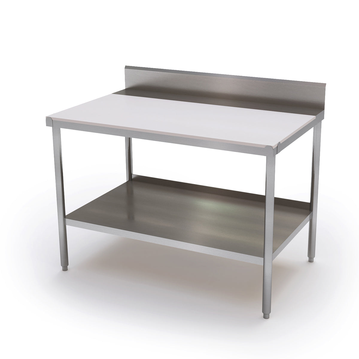 CUTTING TABLES WITH REAR DECK AND SPACE SAVER BACKPLASH – Franesse