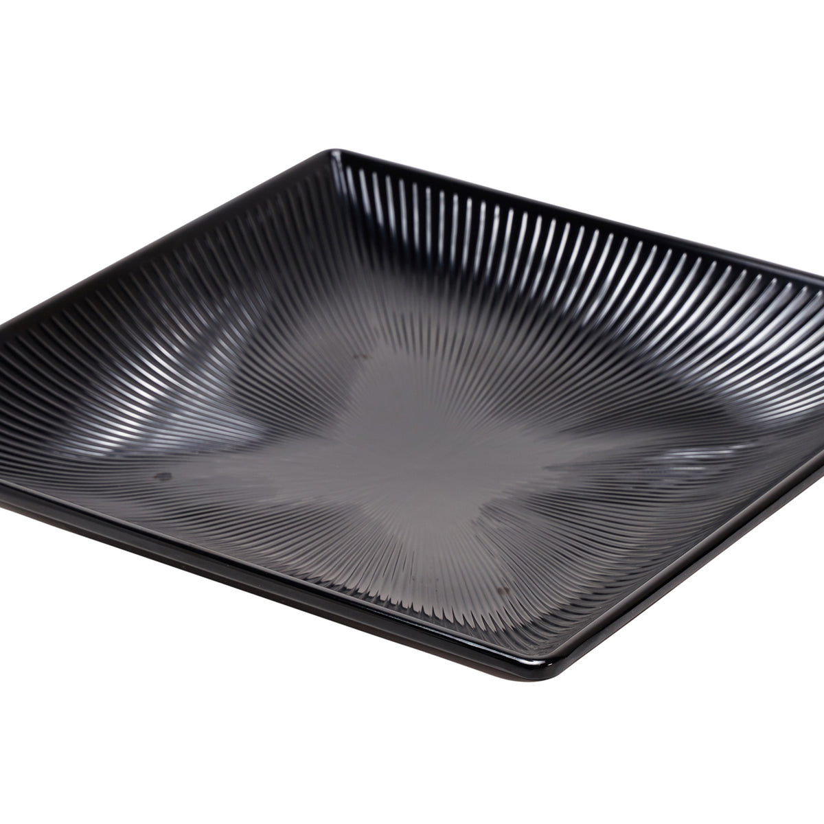 Bowl, Melamine, Square, 11.5"x11.5"x1.75", Sunburst, Black – Franesse